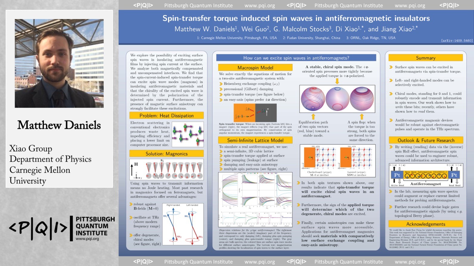 Science2014 Poster Award Winners | Pittsburgh Quantum Institute