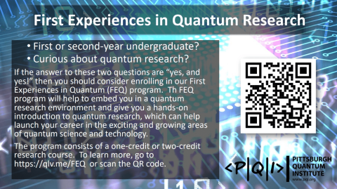 First Experiences in Quantum Research | Pittsburgh Quantum Institute